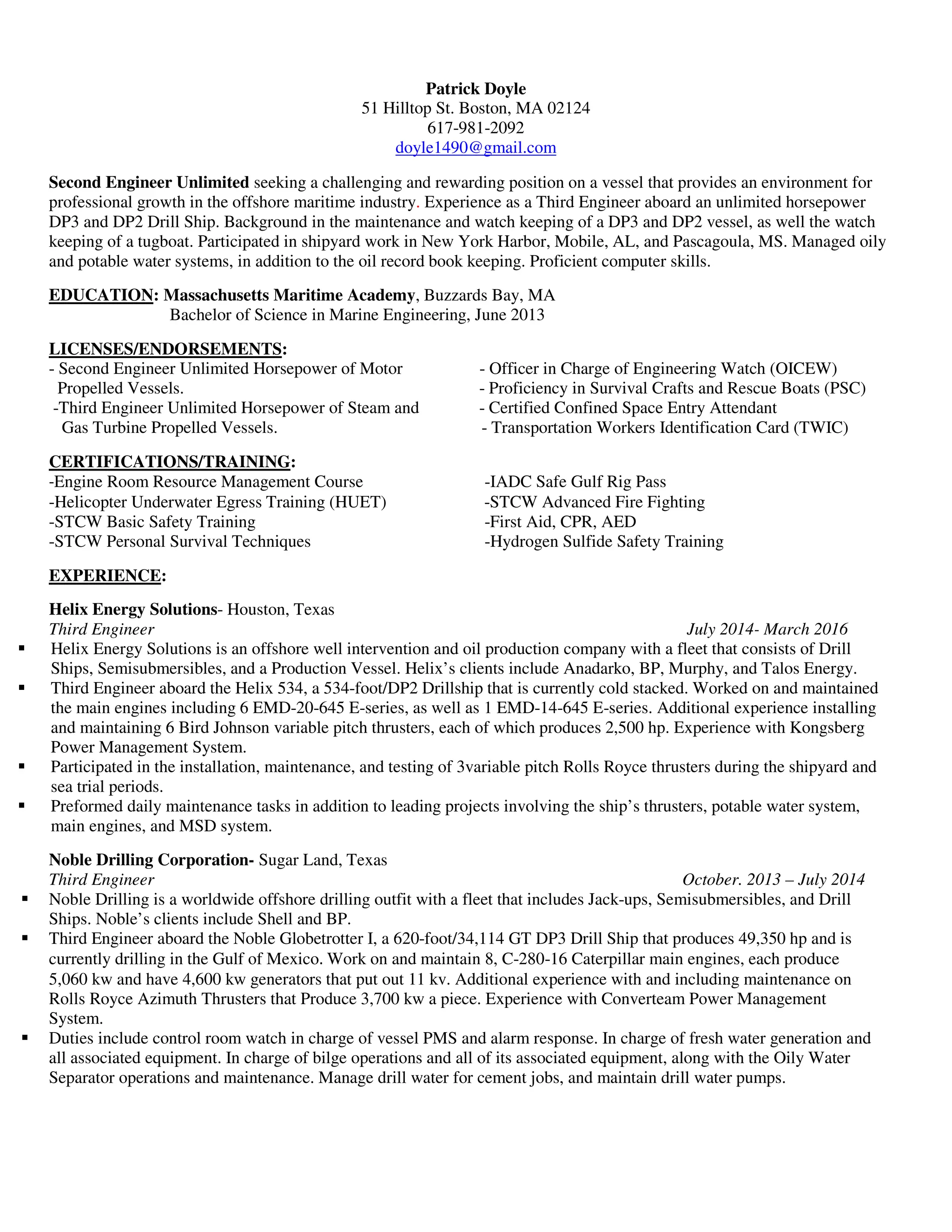Doyle Resume | PDF