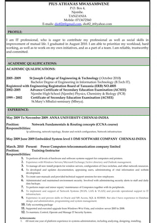 Pius cv(3) | DOC