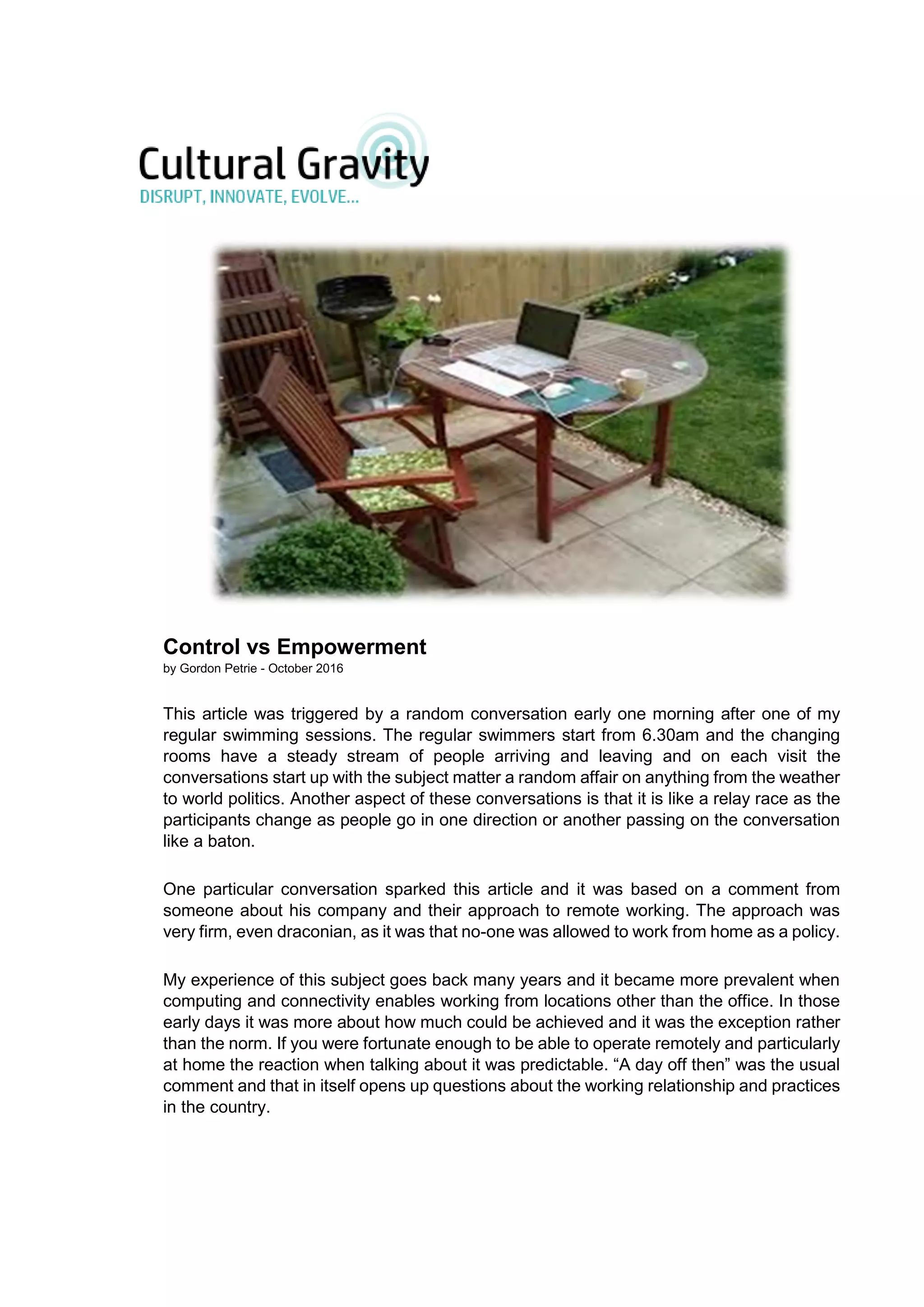 Control vs Empowerment | PDF