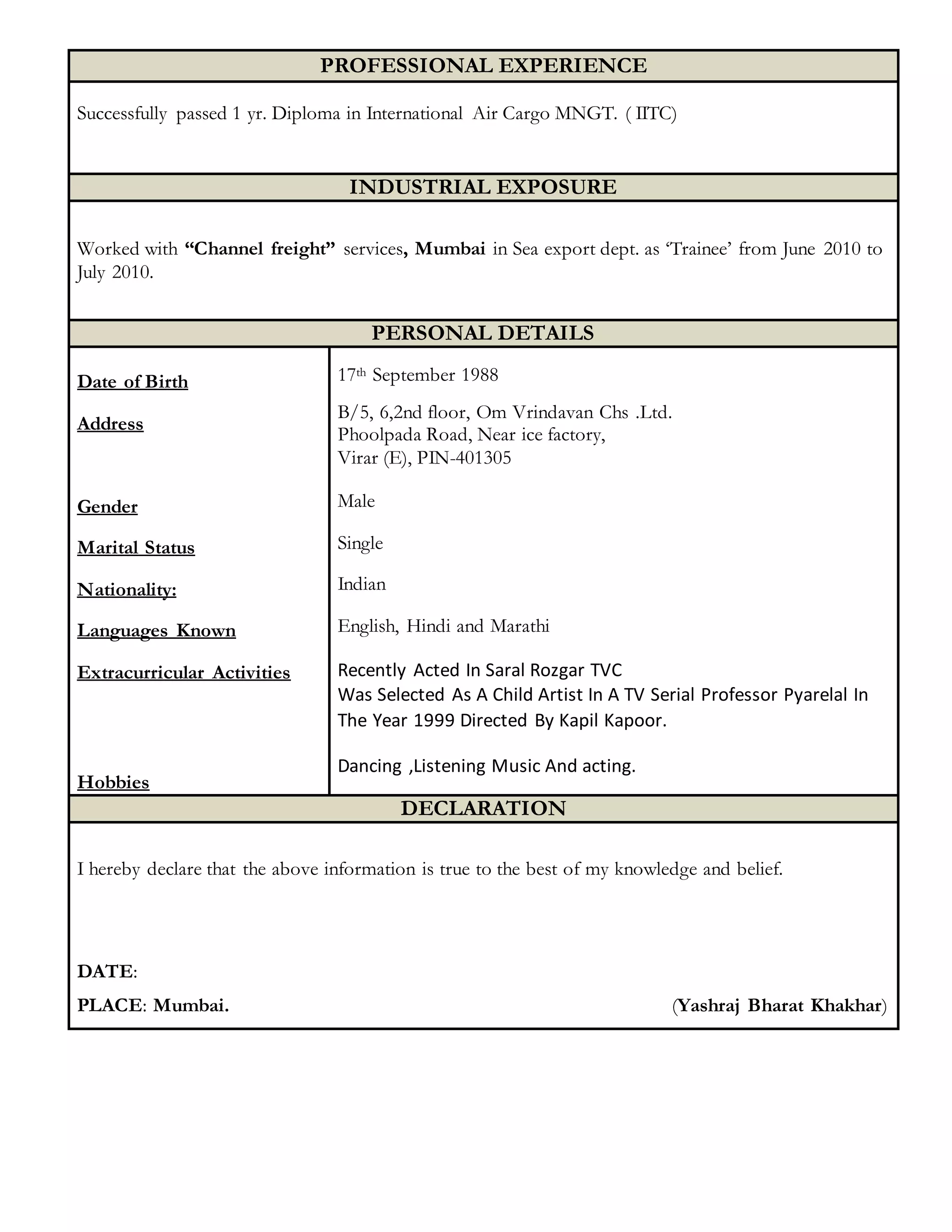 New CV | DOCX | Secondary Education | Education