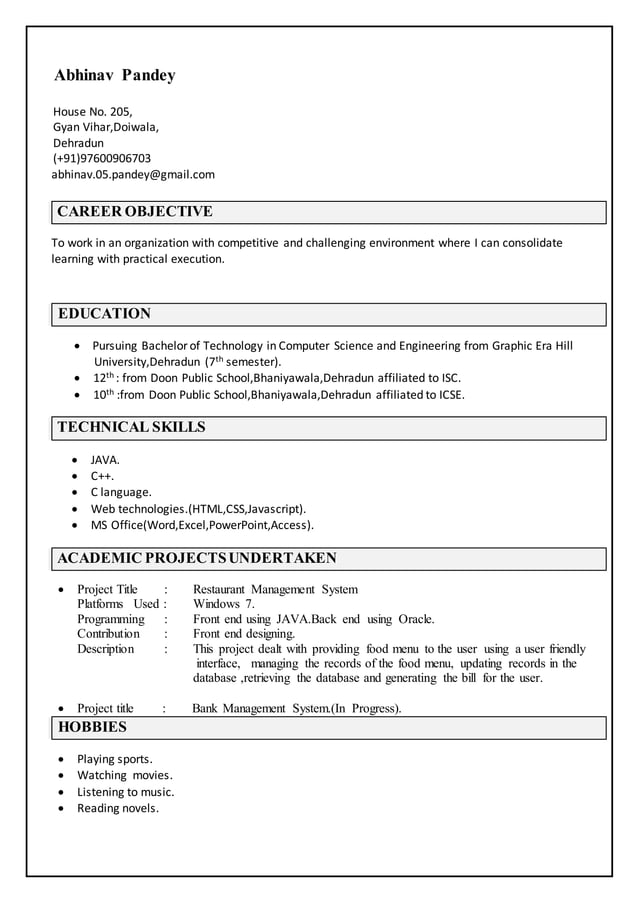 Abhinav Pandey_CV | PDF