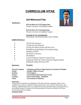 CV ASIF MAHMOOD | DOC