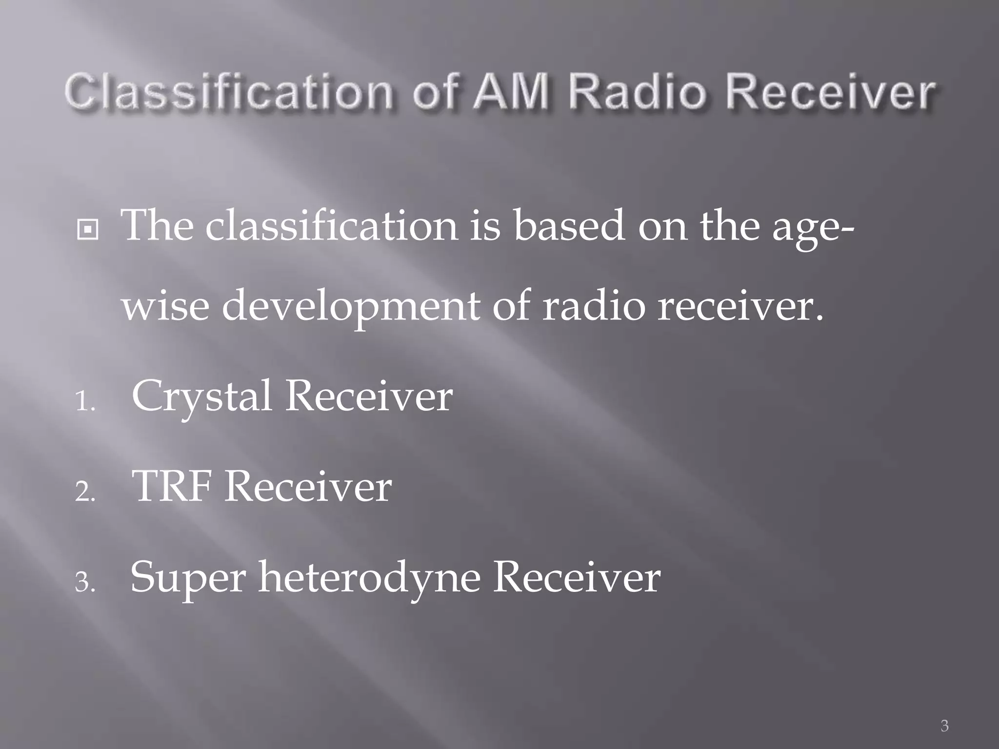 Types of AM Receiver by Waqar | PPT