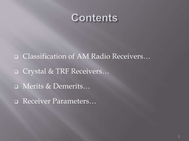 Types of AM Receiver by Waqar | PPT