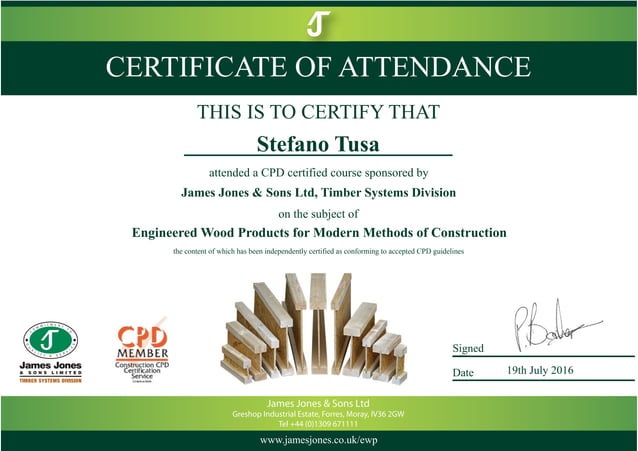 Stefano Tusa-CPD attendance certificate | PDF