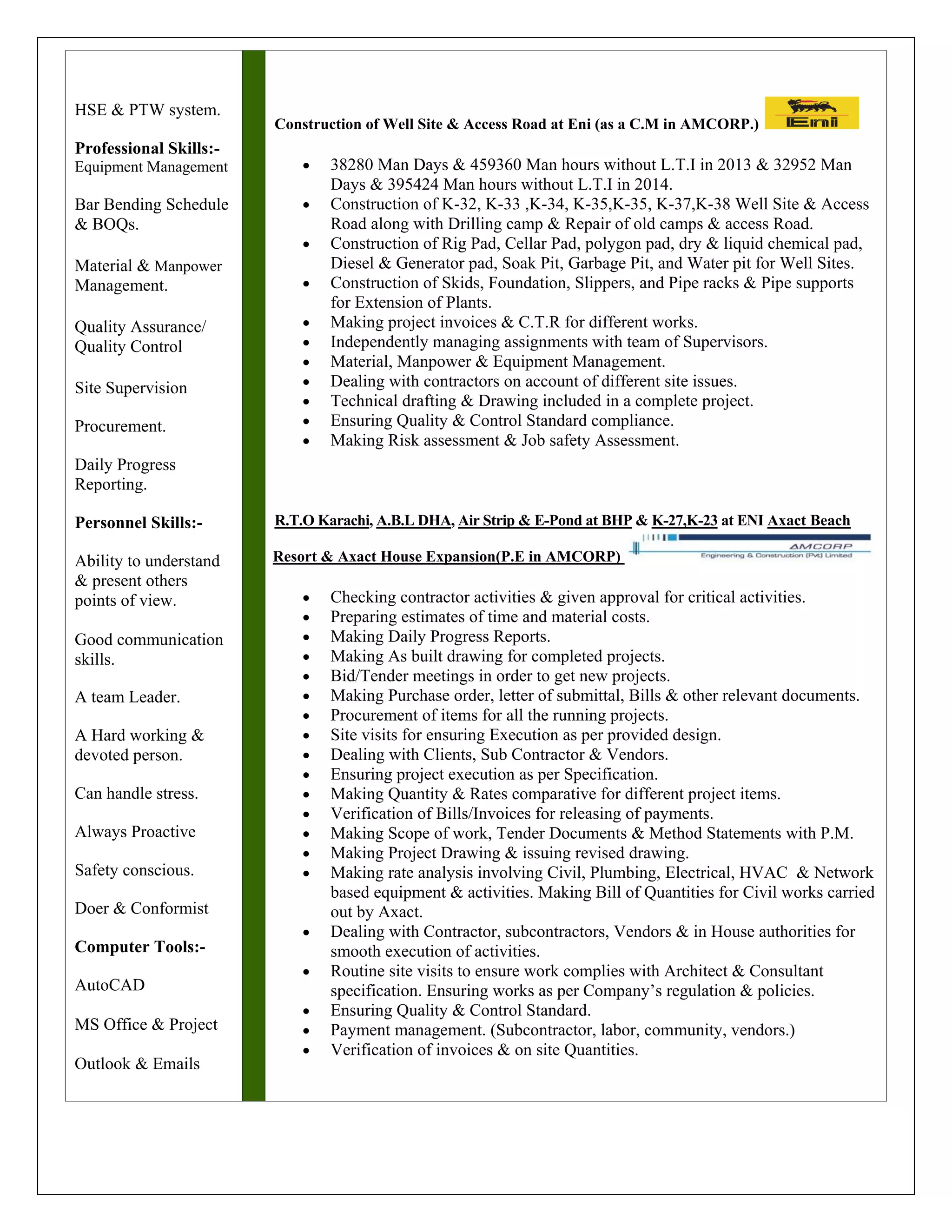 Project Engineer Cv | PDF