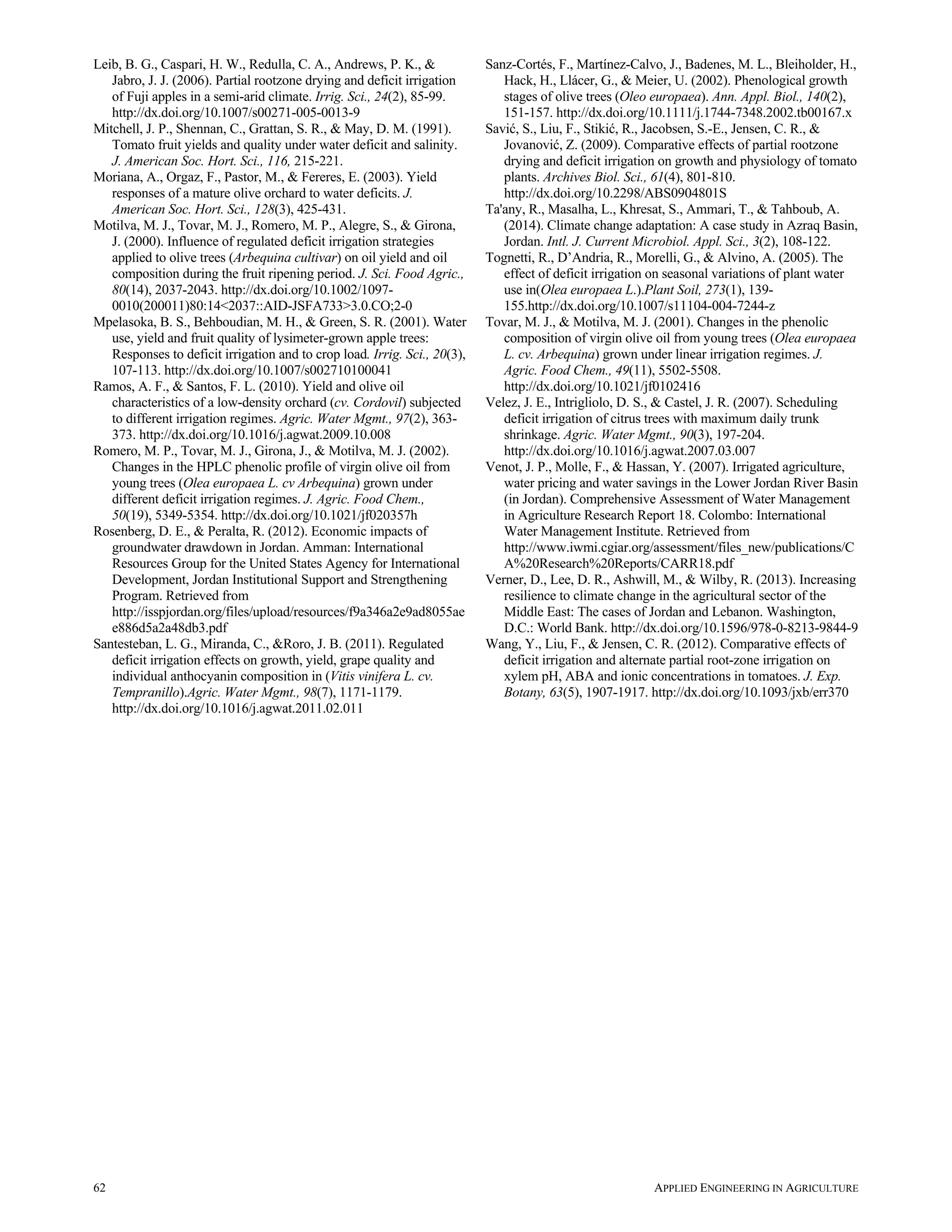 Deficit irrigation Laith | PDF