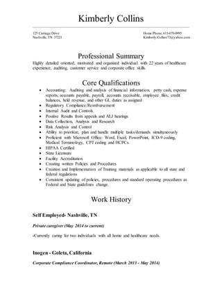 Kimberly Collins Resume | PDF