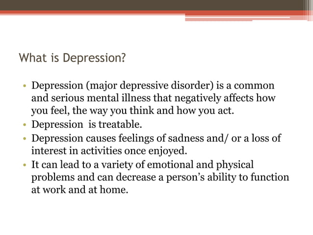 Depression in the Elderly | PPTX | Mental Health | Diseases and Conditions