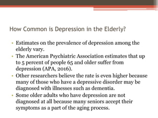 Depression in the Elderly | PPTX