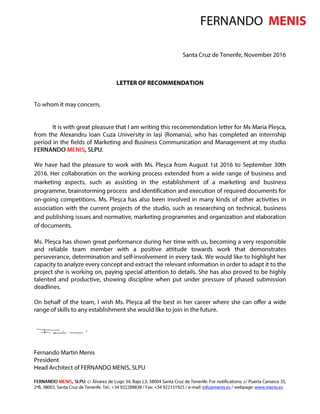 Maria Plesca_Recommendation Letter | PDF
