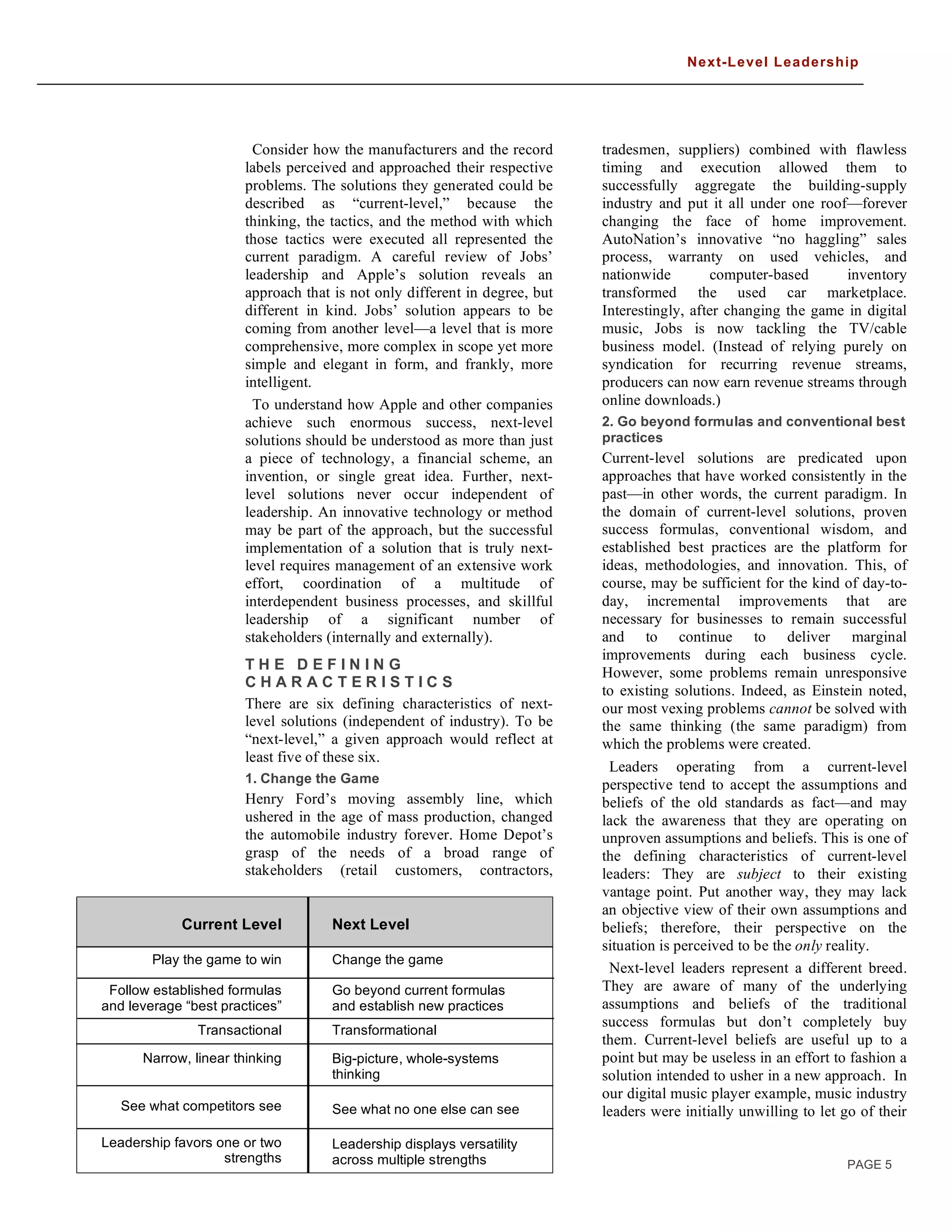 Next Level Leadership STAGEN | PDF