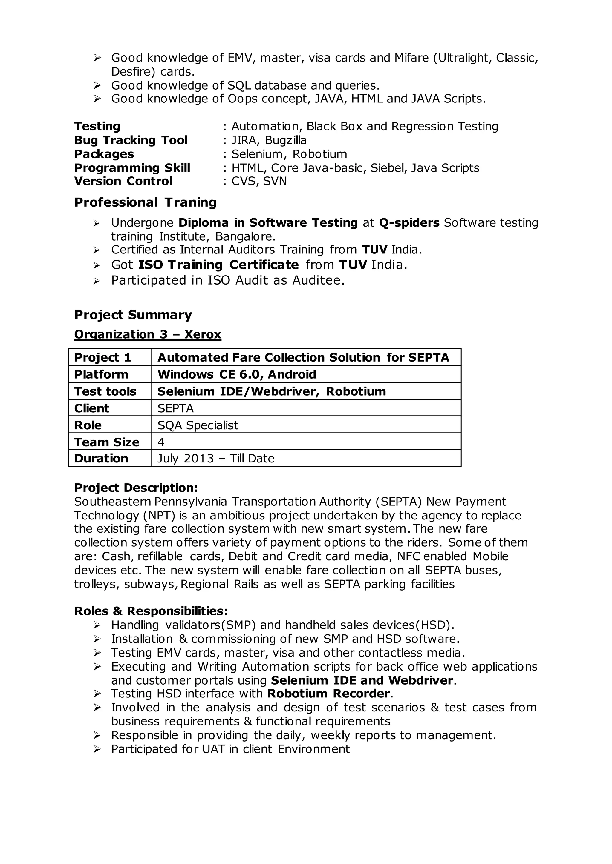 Kaveri Resume_QA | DOCX | Computer Software and Applications | Computing