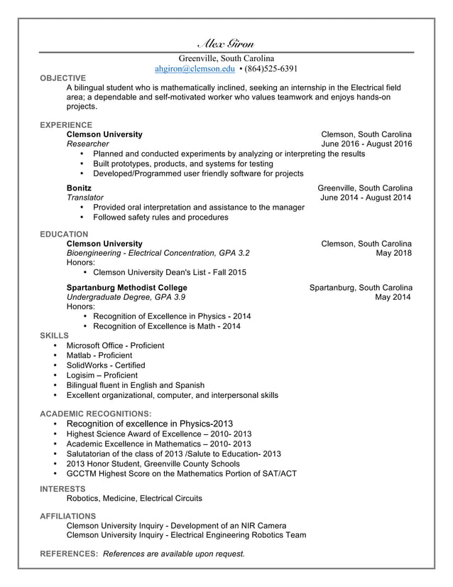 Alex G. Resume | PDF