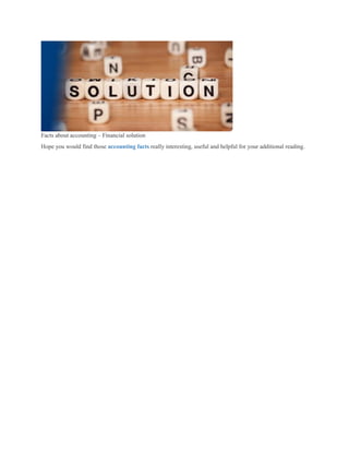 10 Interesting Facts about Accounting | PDF