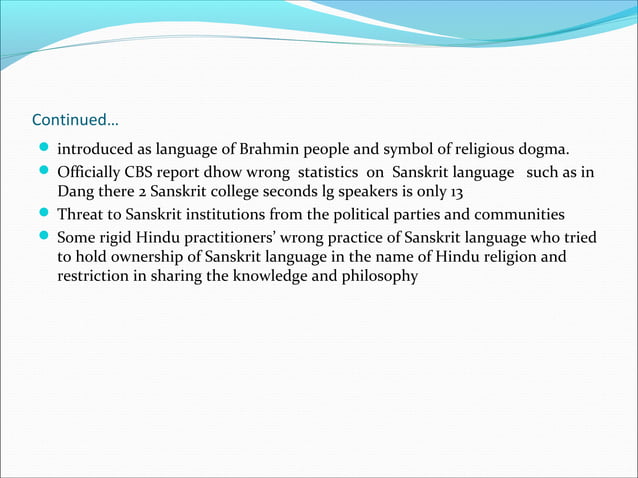 LSN Paper Presentation_Situation of Sanskrit Language in Republic Nepal | PPT