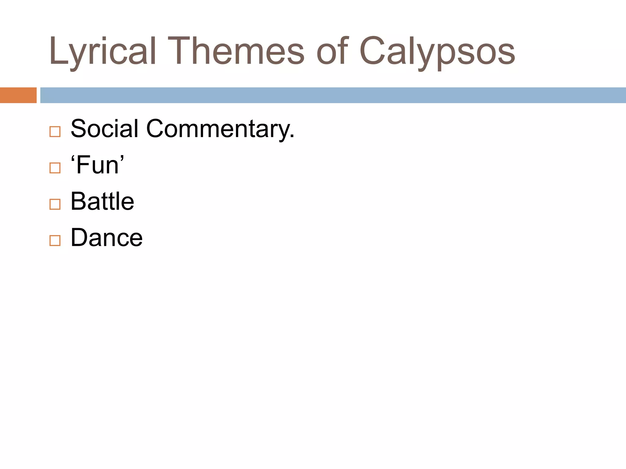 Calypso and Soca - History and Overview | PPT