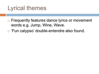 Calypso and Soca - History and Overview | PPT