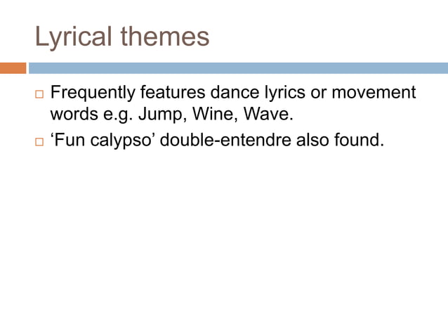 Calypso and Soca - History and Overview | PPT