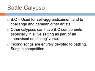 Calypso and Soca - History and Overview | PPTX