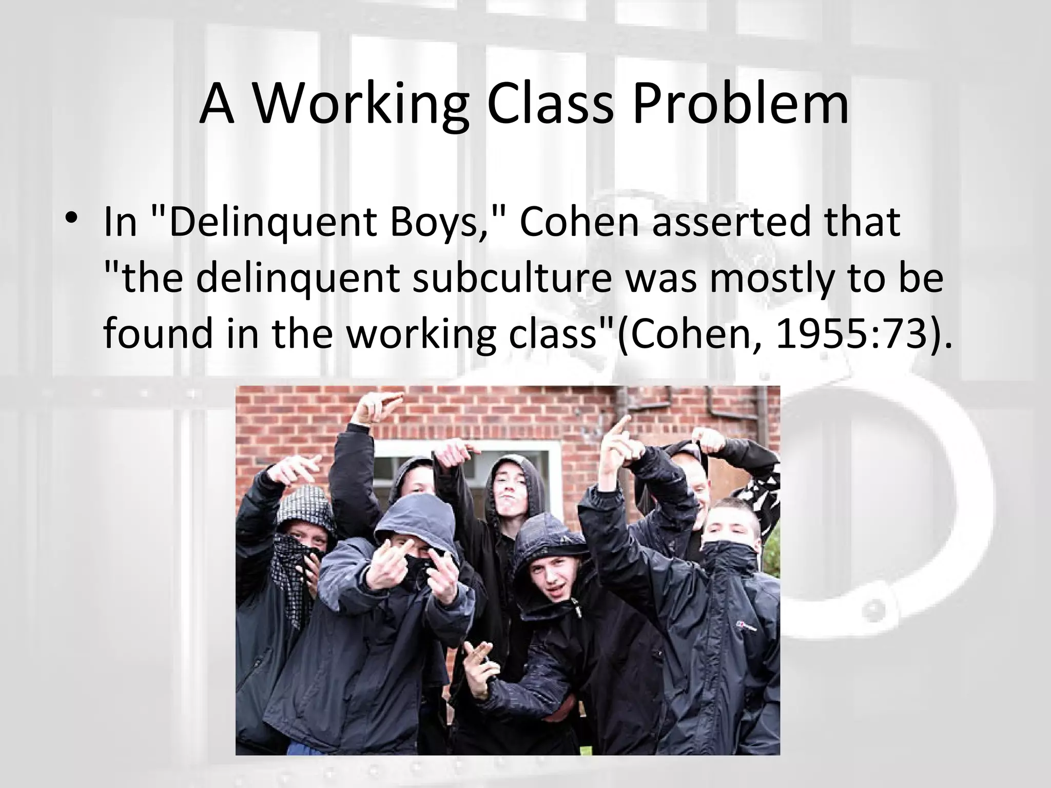 Crime and Deviance - Subcultural Approach | PPT