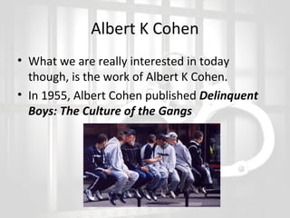 Crime and Deviance - Subcultural Approach | PPT