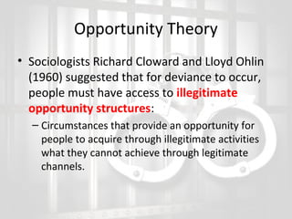 Crime and Deviance - Subcultural Approach | PPT