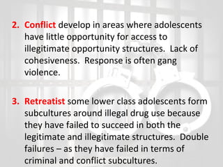 Crime and Deviance - Subcultural Approach | PPT