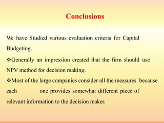 3 capital budgeting | PPTX