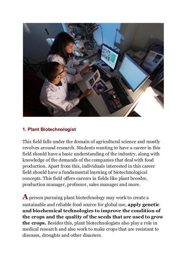 3 career options in biotechnology outside medicine and pharmaceuticals ...