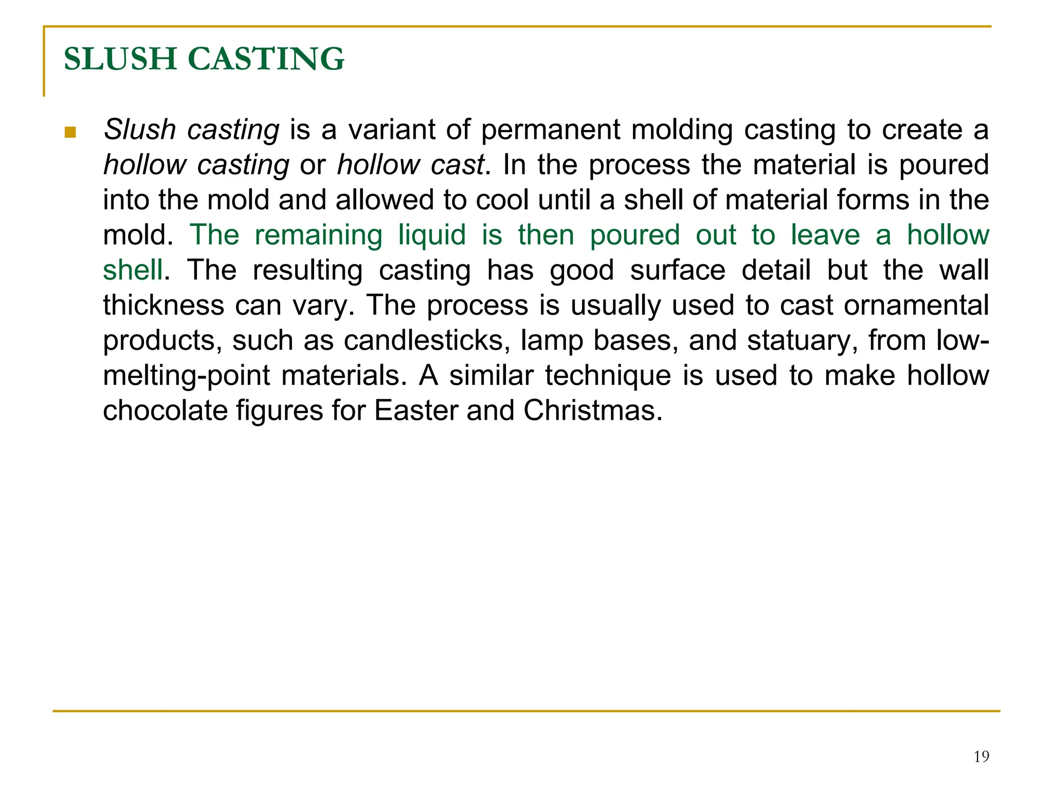 3 CASTING SECOND LECTURE.ppt | Chemistry | Science