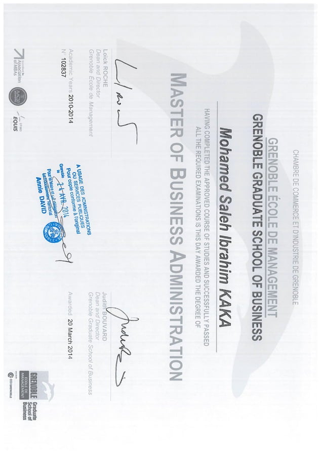 MBA Certificate | PDF