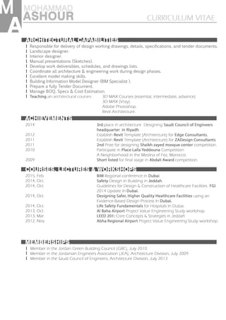 Mohammad Ashour's CV 2015 | PDF
