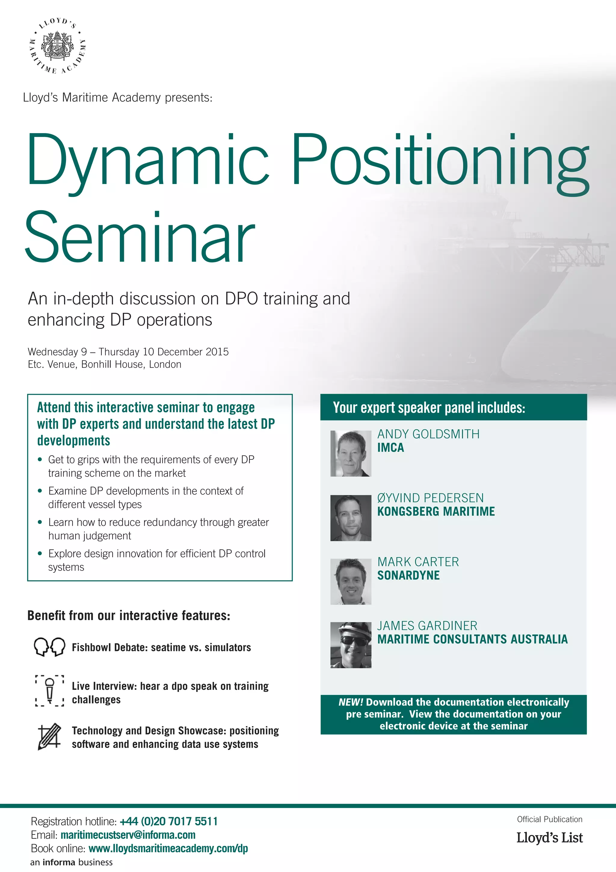 2015 LONDON DYNAMIC POSITIONING speaker brochure | PDF