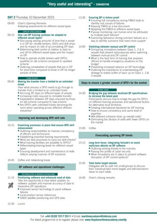 2015 LONDON DYNAMIC POSITIONING speaker brochure | PDF