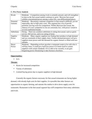 Cole Howie - Chipotle Case | PDF