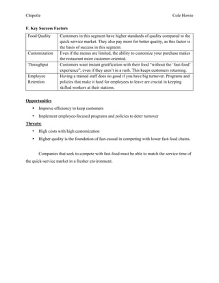 Cole Howie - Chipotle Case | PDF