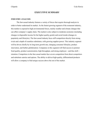 Cole Howie - Chipotle Case | PDF