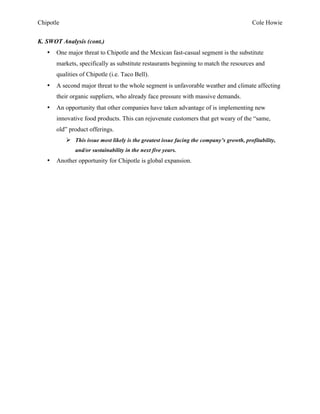 Cole Howie - Chipotle Case | PDF