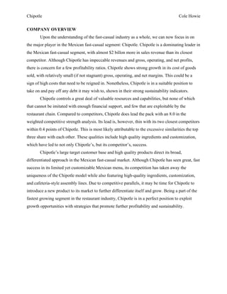 Cole Howie - Chipotle Case | PDF