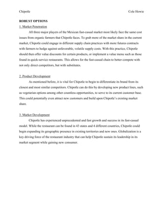 Cole Howie - Chipotle Case | PDF