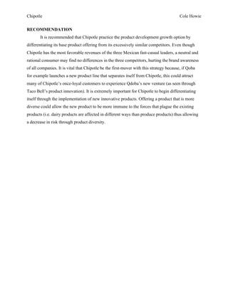 Cole Howie - Chipotle Case | PDF
