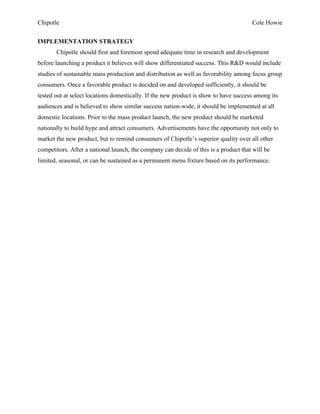 Cole Howie - Chipotle Case | PDF