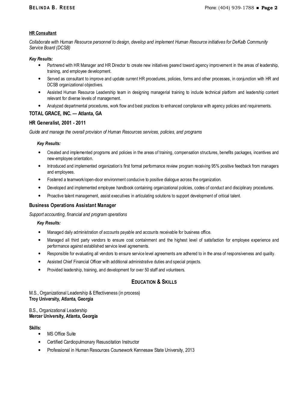 Belinda Reese - Resume 2017 (2)