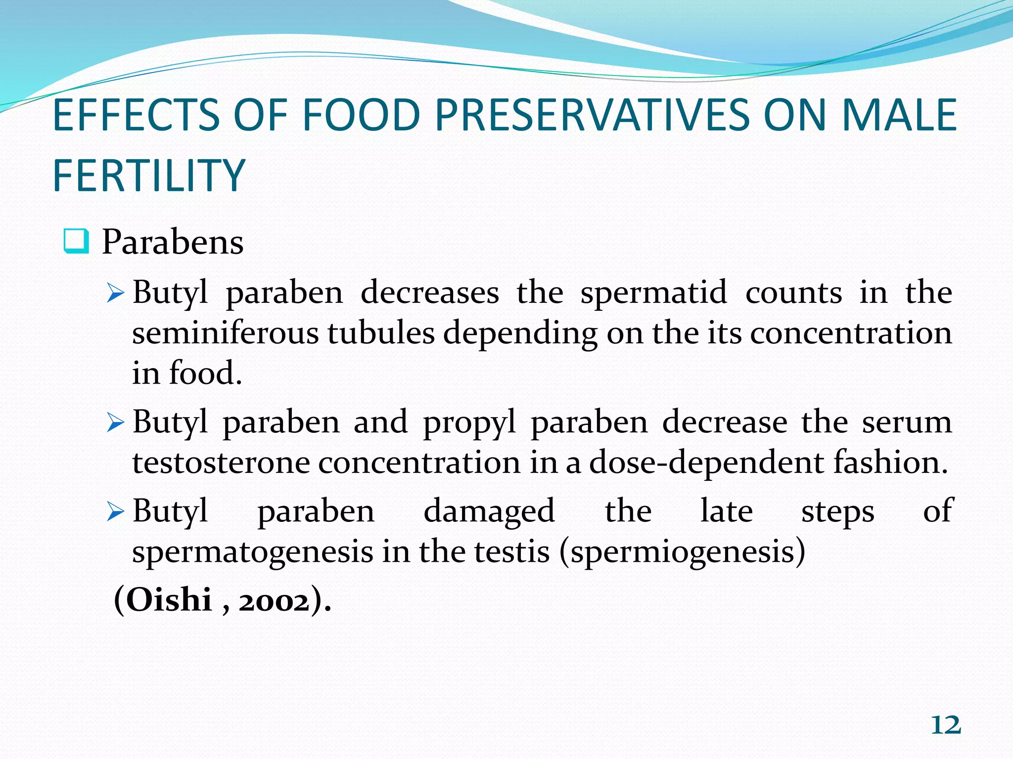 FOOD PRESERVATIVE AND ITS EFFECTS ON FERTILTY | PPTX | Chemistry | Science
