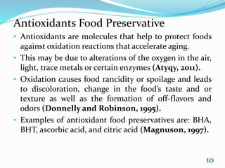 FOOD PRESERVATIVE AND ITS EFFECTS ON FERTILTY | PPTX