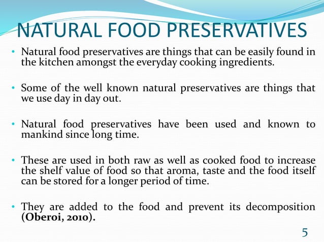 FOOD PRESERVATIVE AND ITS EFFECTS ON FERTILTY | PPT