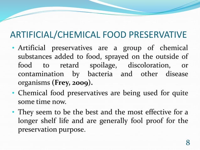 FOOD PRESERVATIVE AND ITS EFFECTS ON FERTILTY | PPT