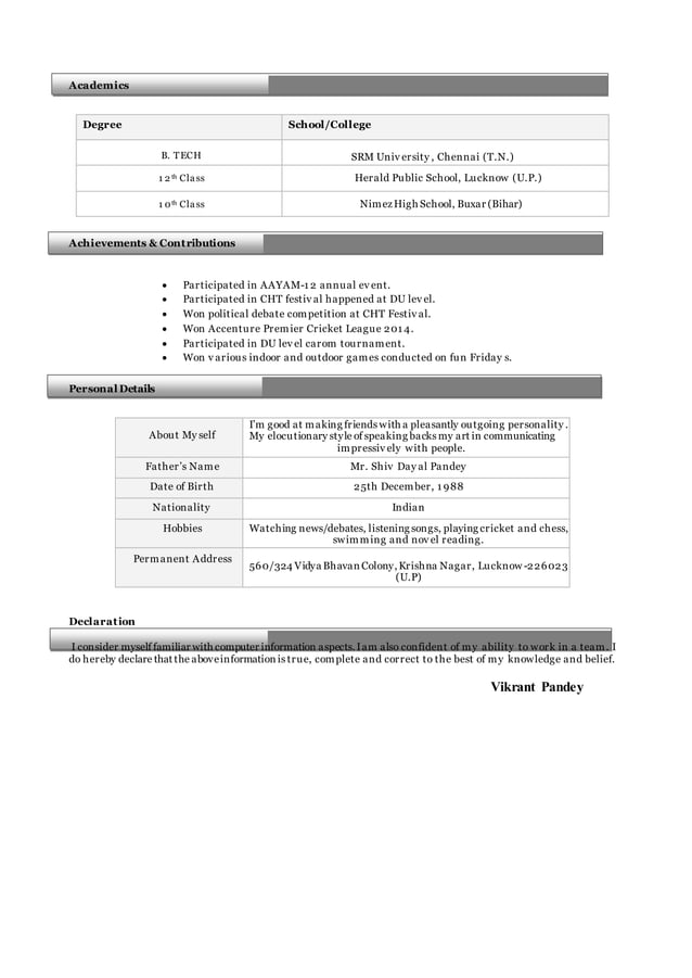 Resume Vikrant Pandey Oracle Apps Technical Pdf