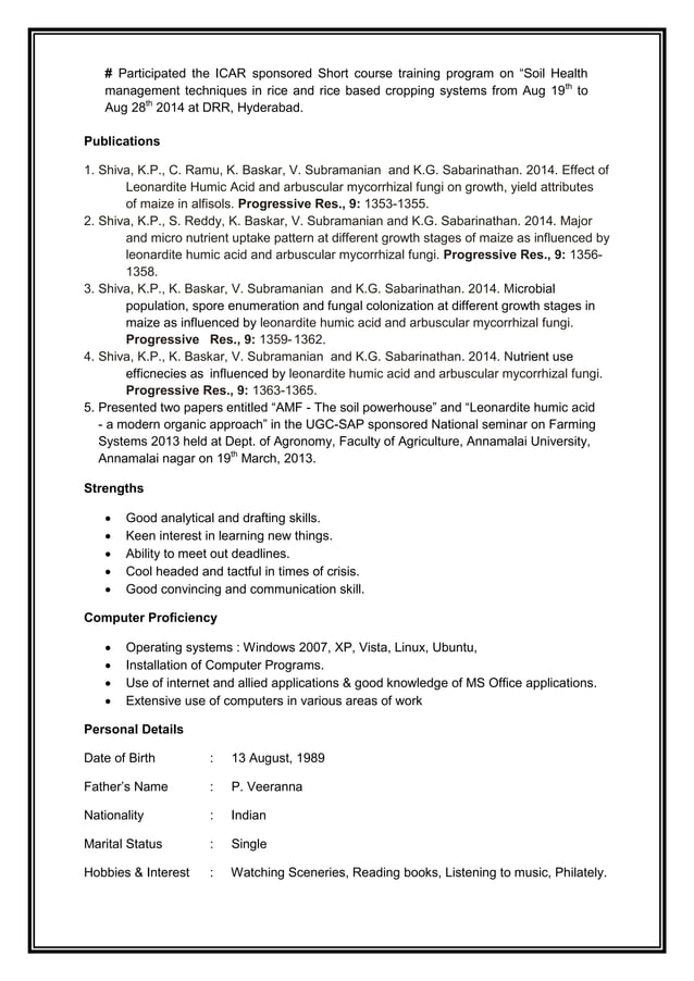 SHIVAKUMAR. P - Resume | PDF